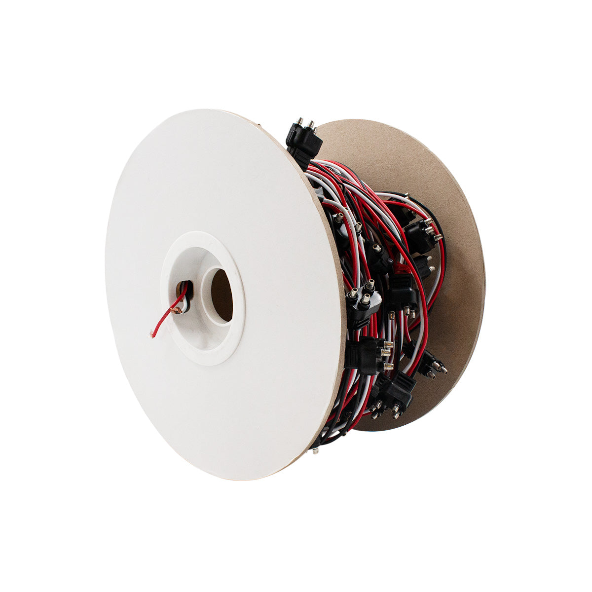 100 Count 3-Prong Male Bullet Plugs Wire Harness Roll - 12" Lead Betwe ...