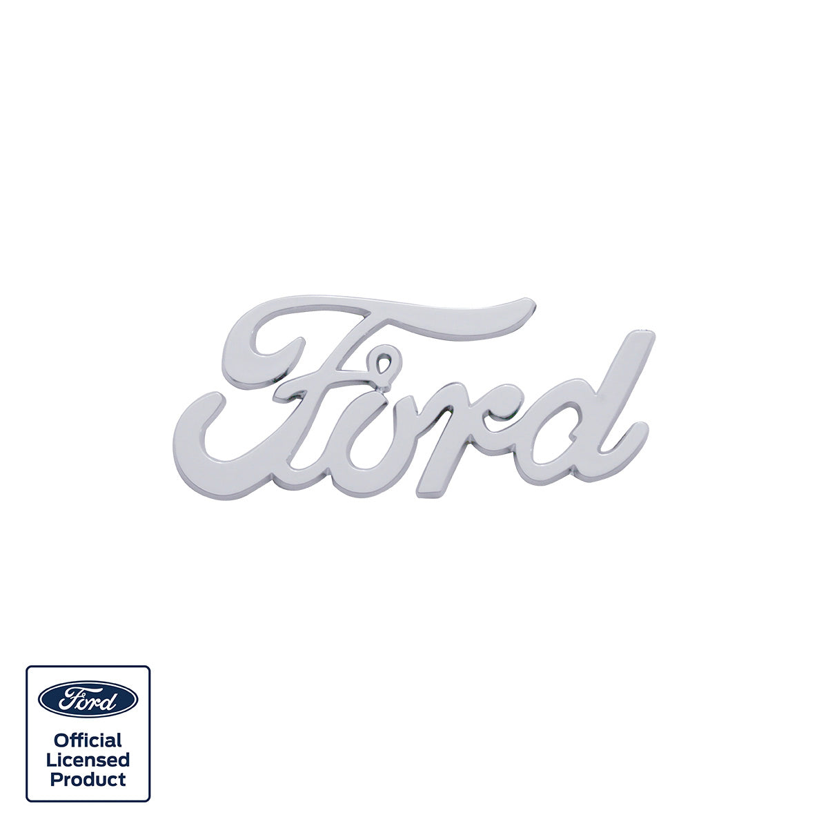 Chrome Die-Cast "Ford" Script Emblem – United Pacific