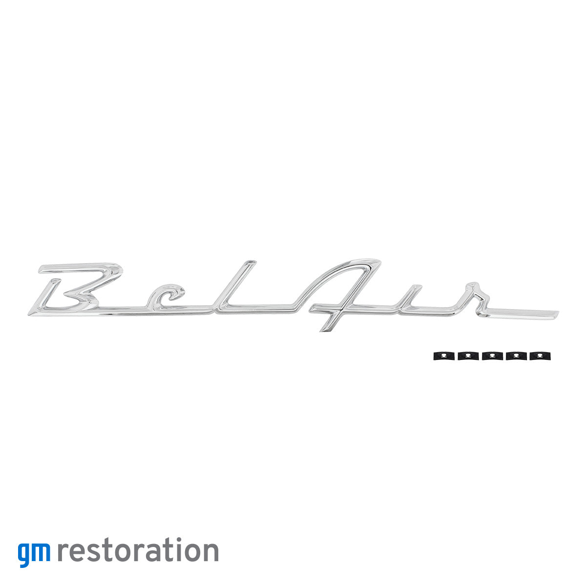 Chrome "Bel-Air" Script Emblem For 1955-56 Chevy Bel-Air – United Pacific