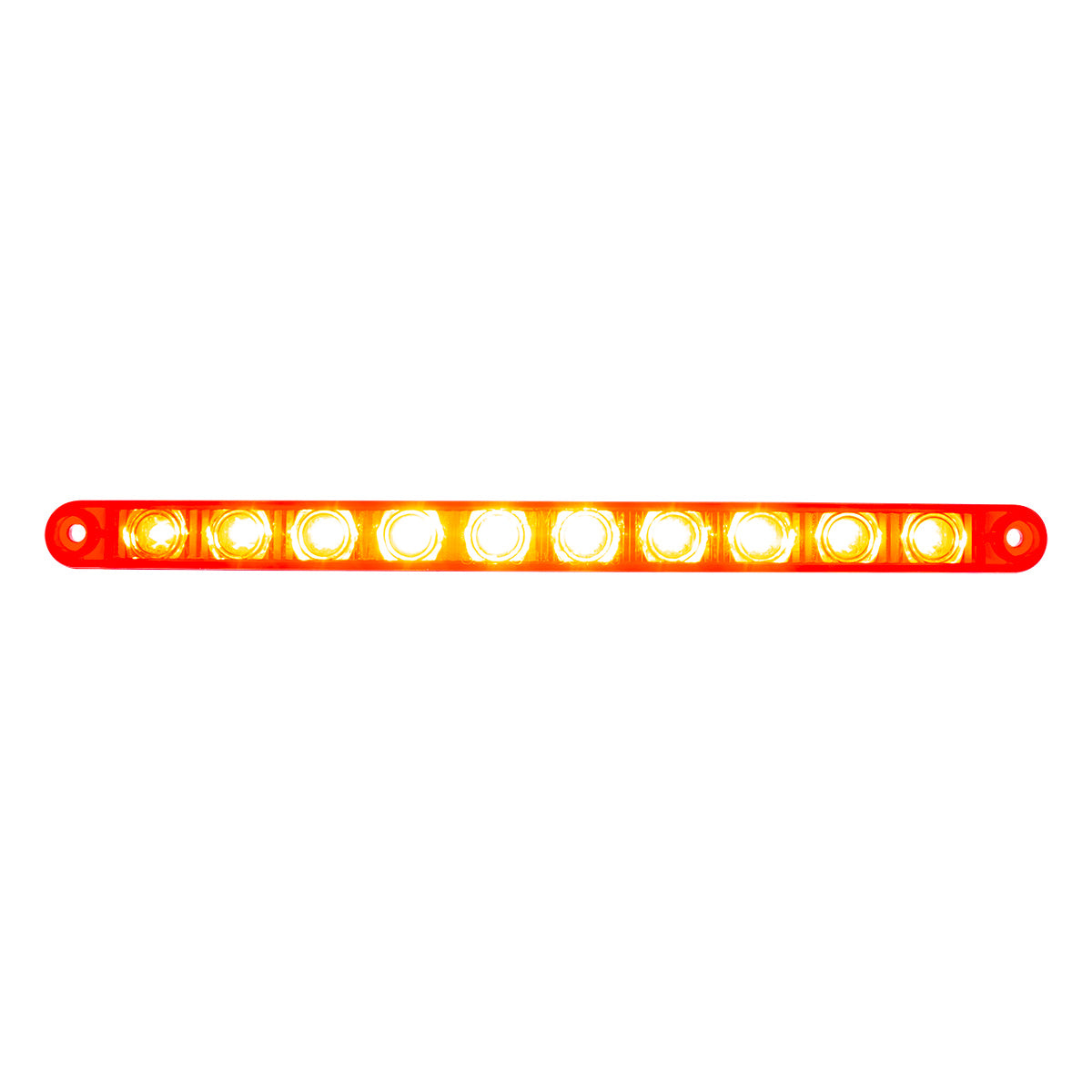 10 LED 9" Split Turn Function Light Bar - Red LED/Red Lens (Bulk ...