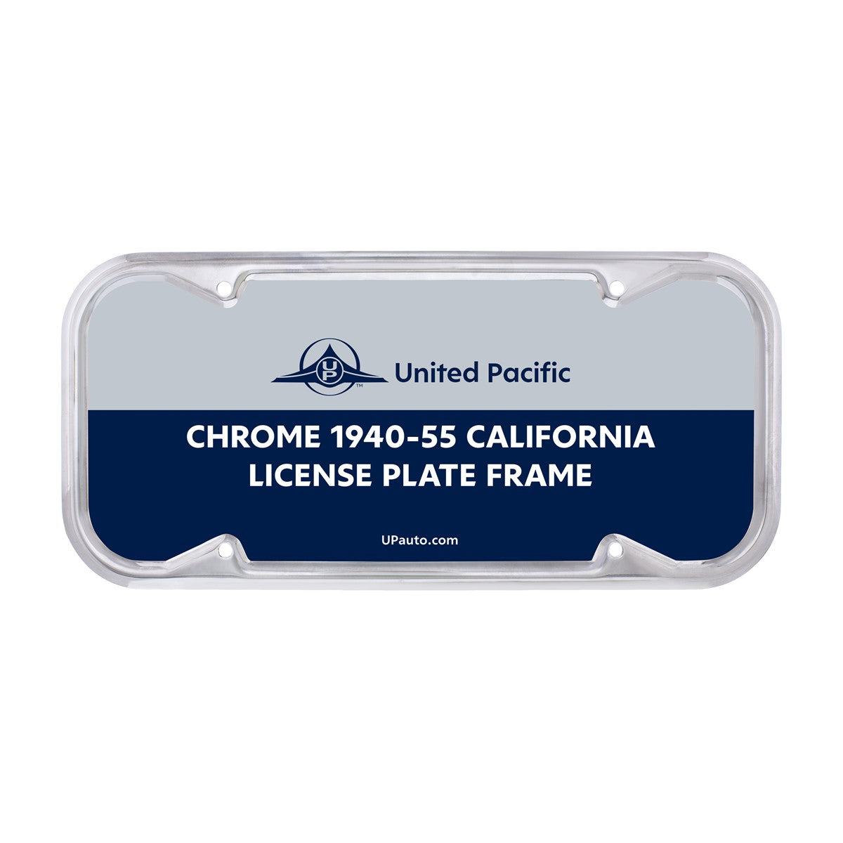 Chrome 1940-55 California License Plate Frame – United Pacific